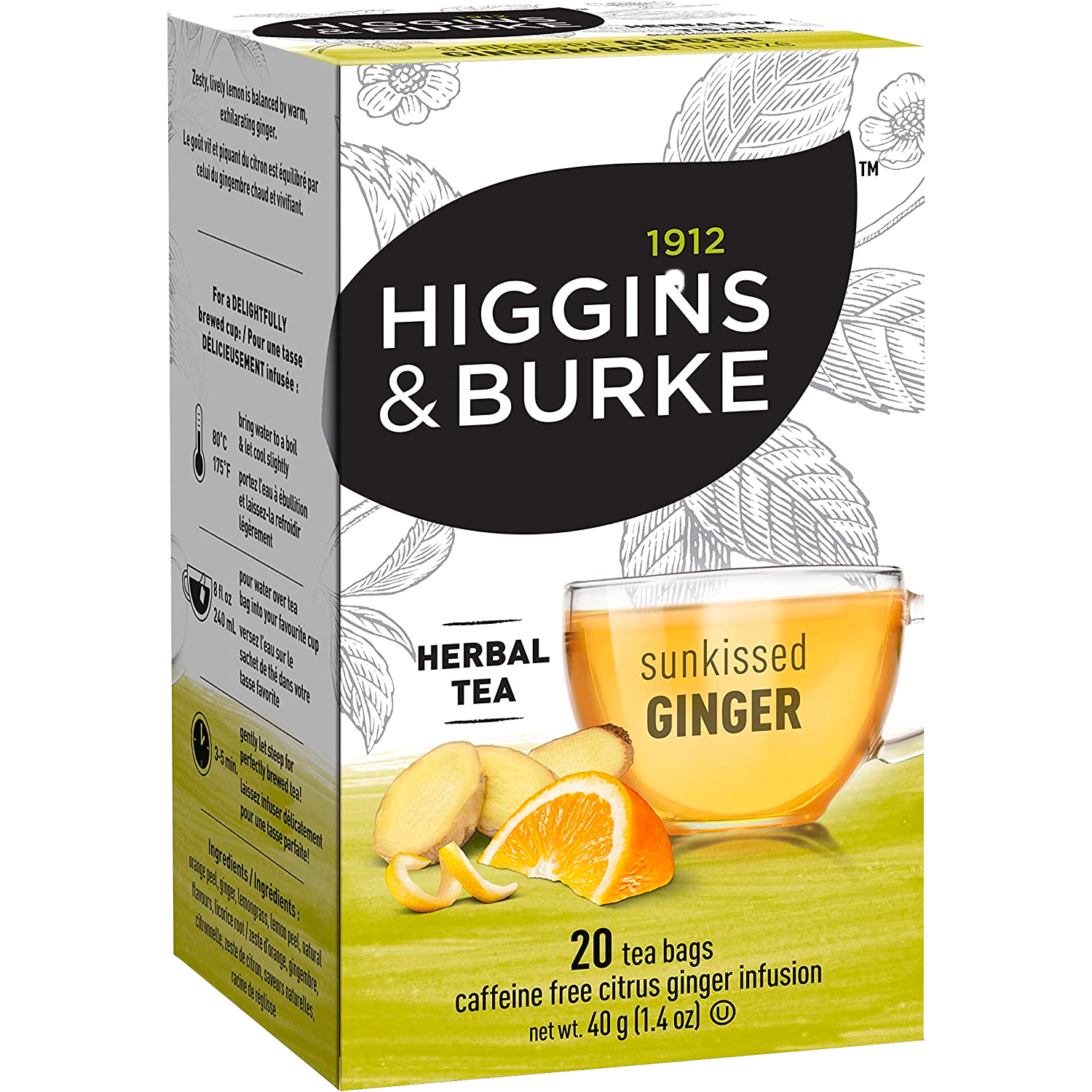 Higgins & Burke Sunkissed Ginger (20 Pack) – Greenbelt Coffee